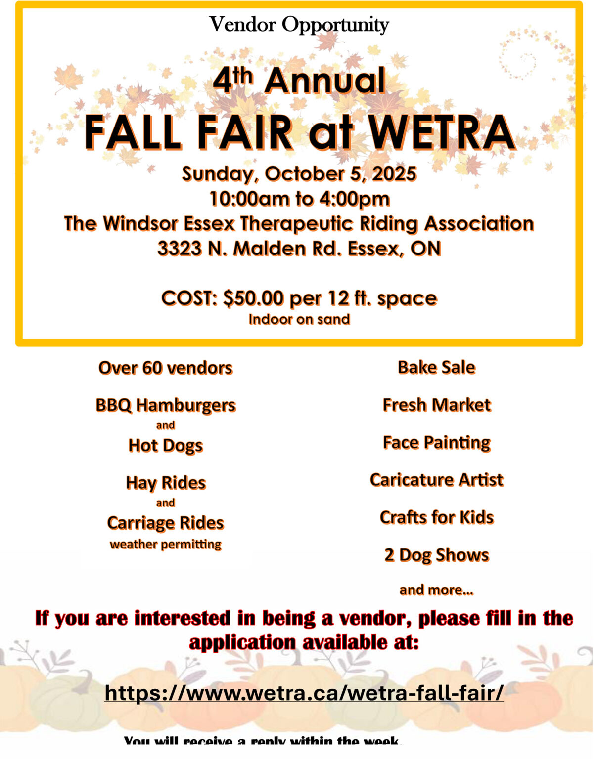 WETRA Fall Fair - WETRA